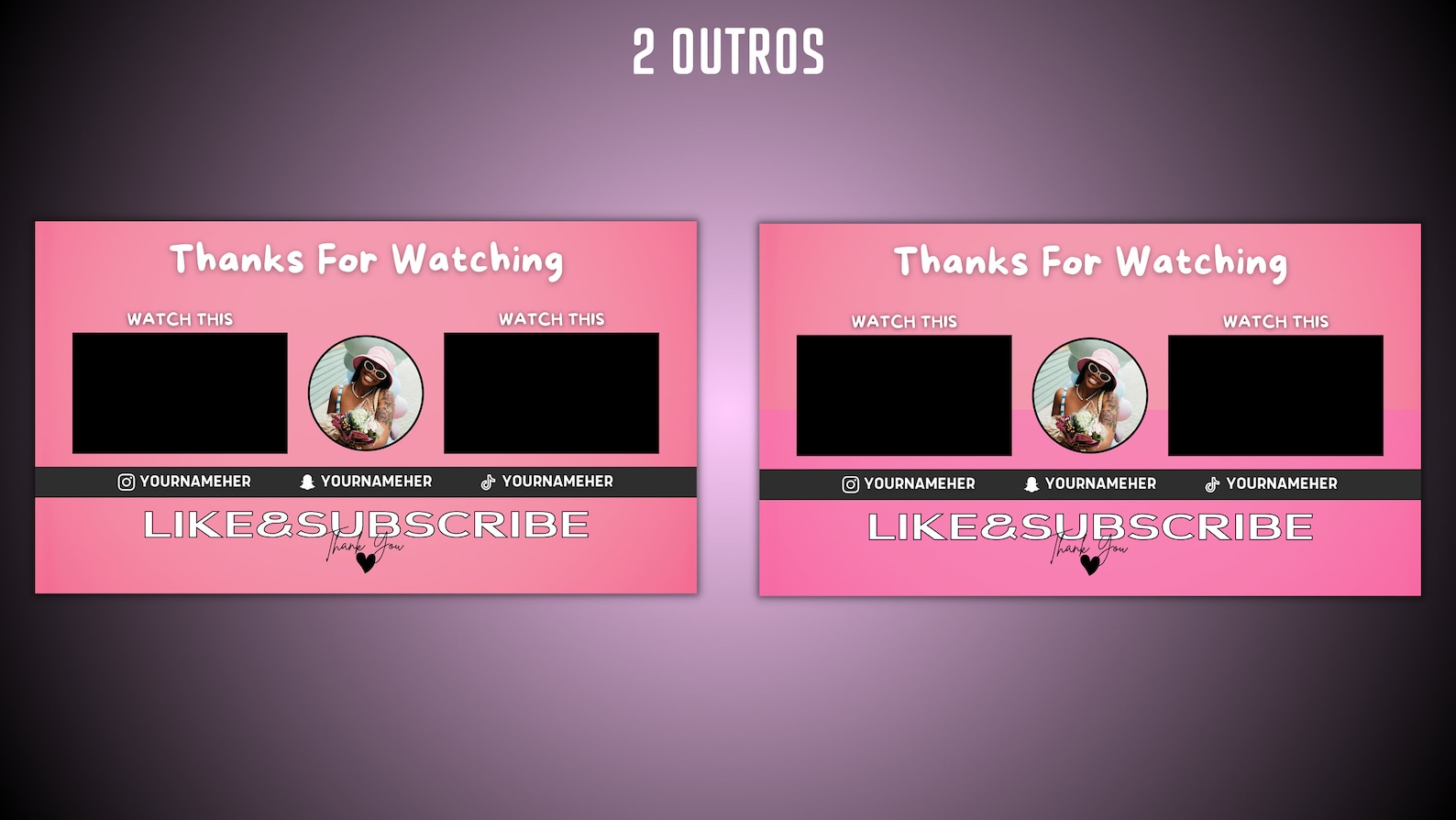 Animated Intro & Outro, Banner Trendy Editable Canva Template - Etsy
