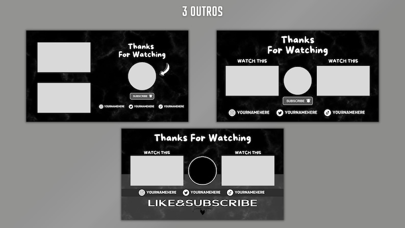 Youtube Branding Kit Editable Banners Intros & Outros and - Etsy