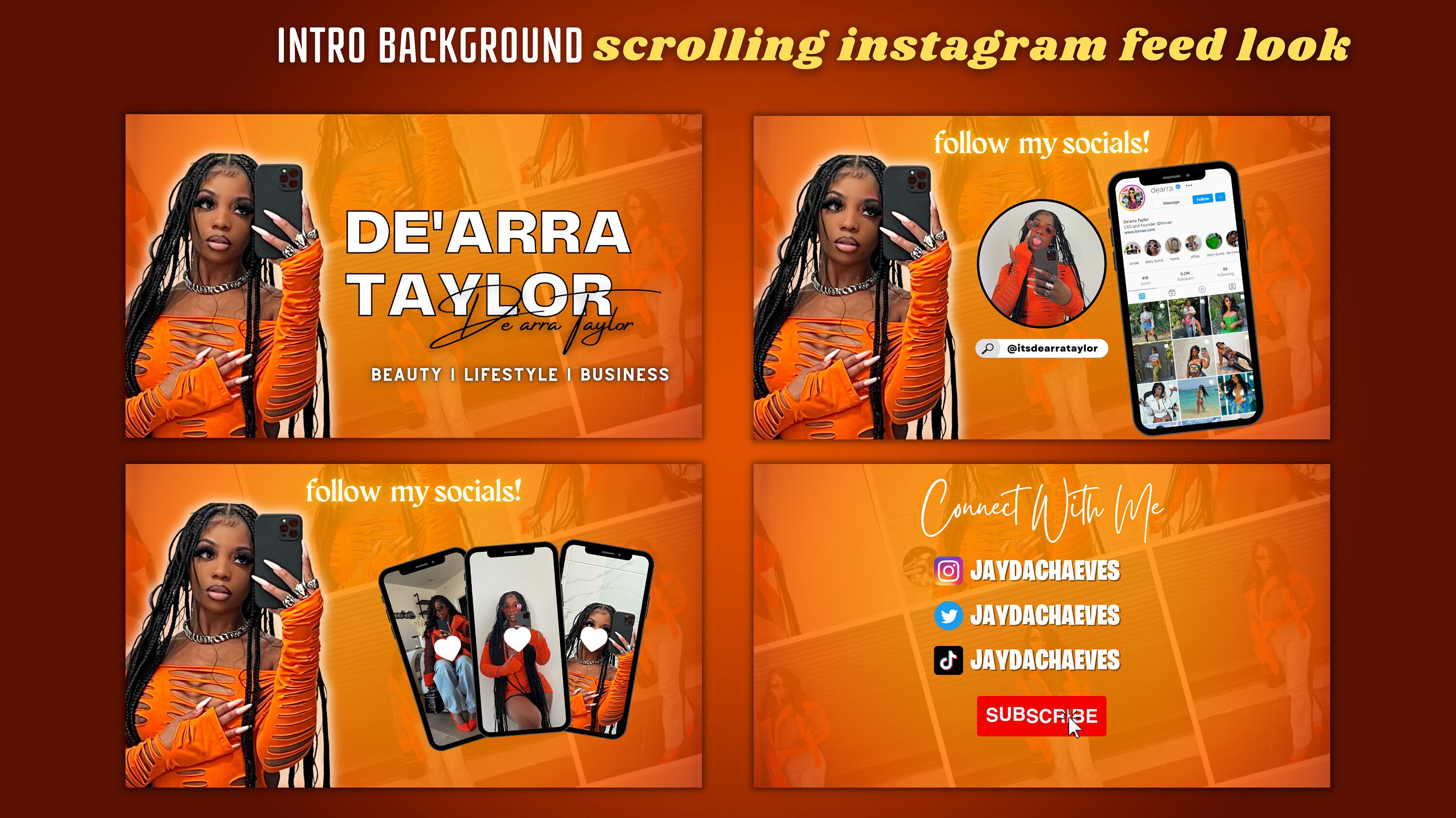 Animated Intro & Outro, Banner | Trendy | Editable Canva Template - Etsy
