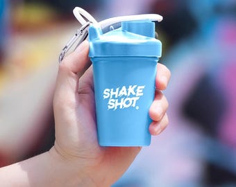 Shake Shot Pink 4oz Mini Supplement Shaker Bottle With Clip & Shaker ...