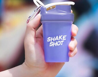 Shake Shot Pink 4oz Mini Supplement Shaker Bottle With Clip & Shaker ...
