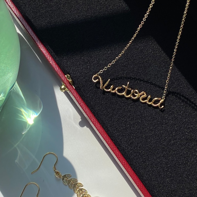 Wire Name Necklace - Etsy