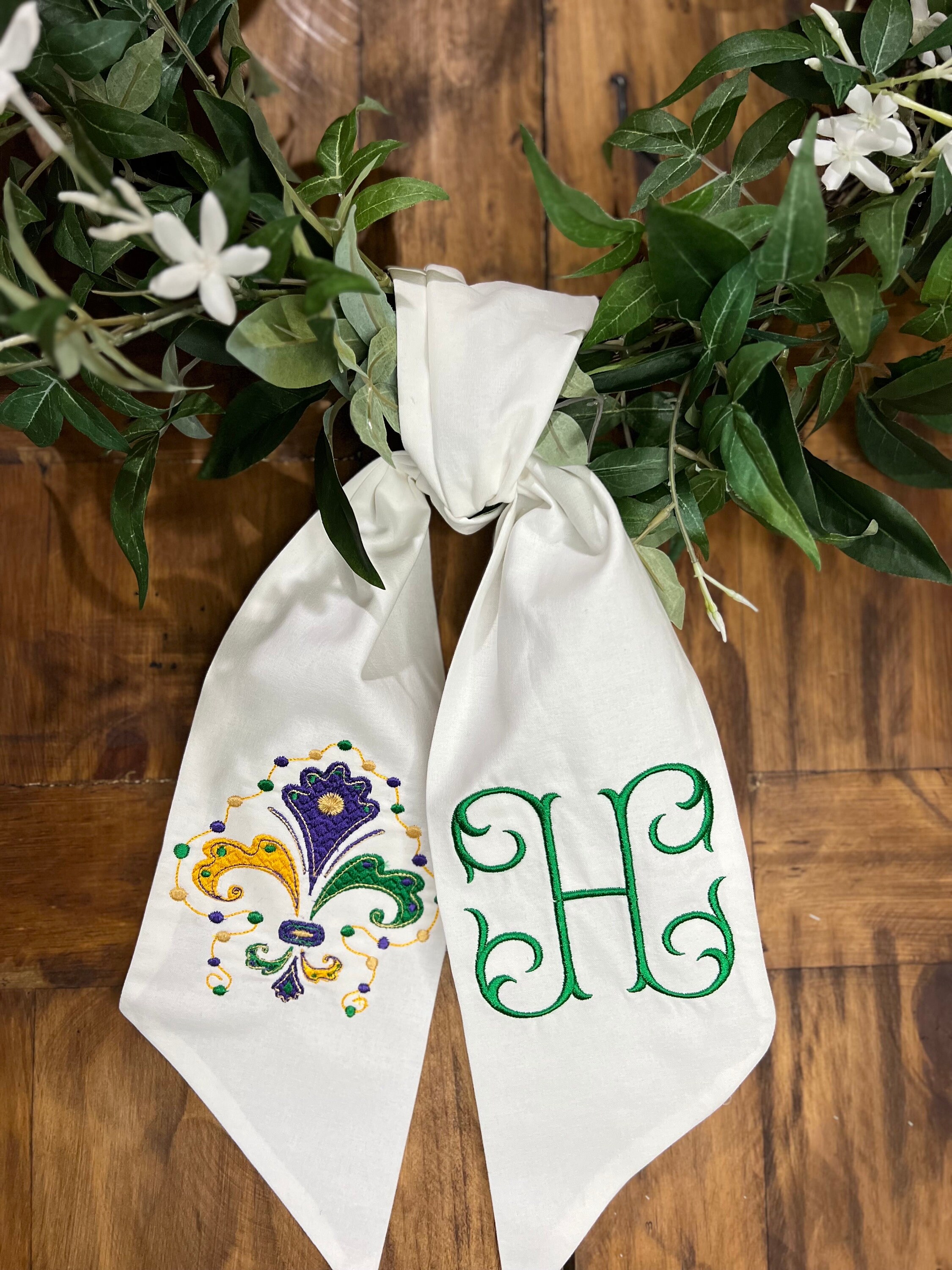 Mardi Gras Wreath Sash - Etsy