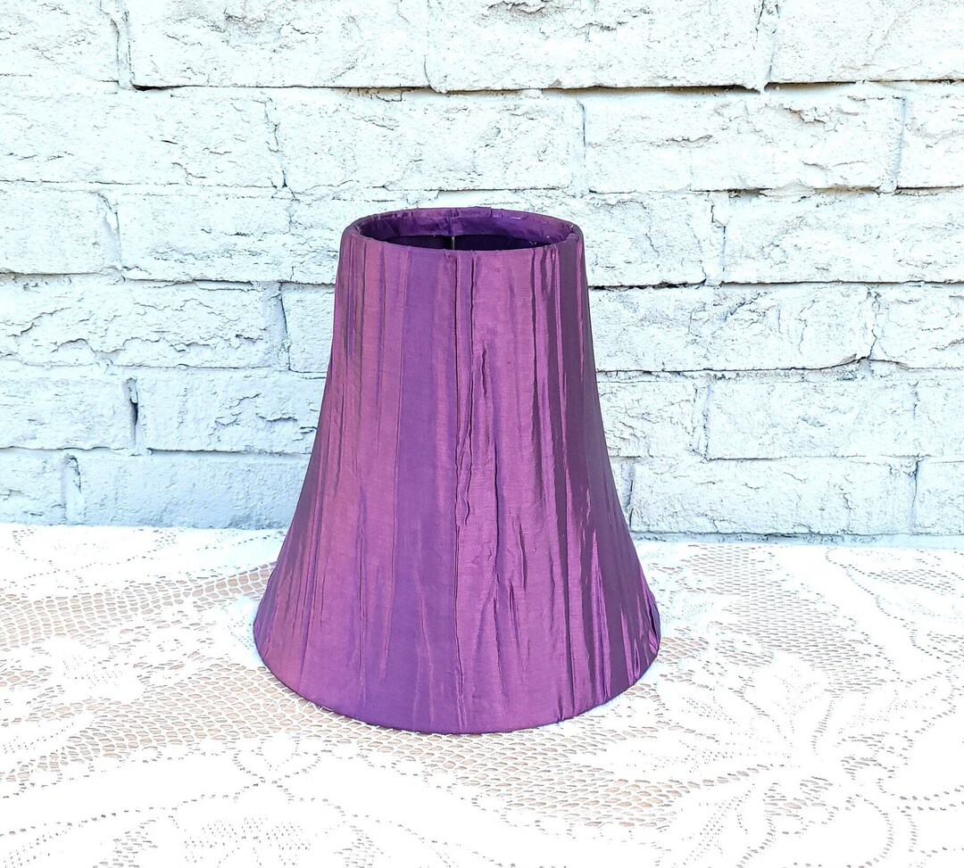Vintage Purple Taper Lamp Shade - Etsy