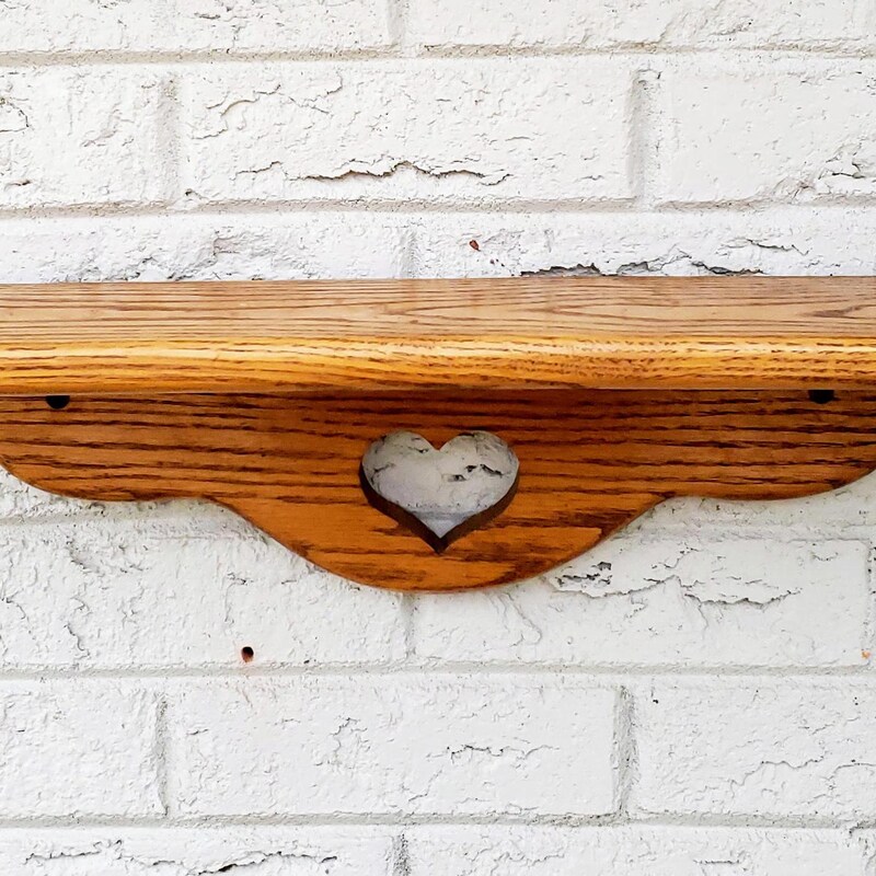 Wood Heart Shelf - Etsy