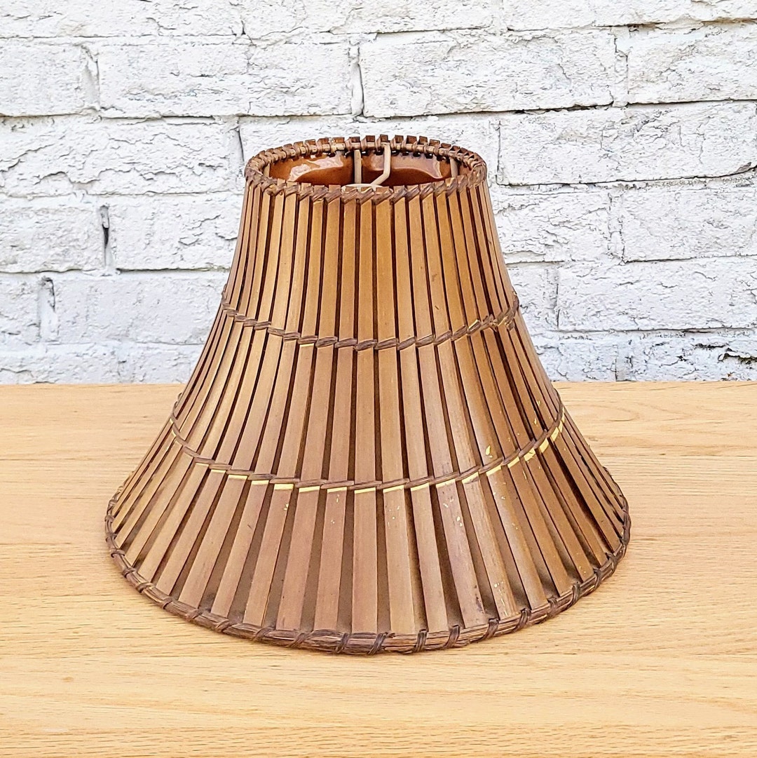 Vintage Bamboo Lamp Shade - Etsy
