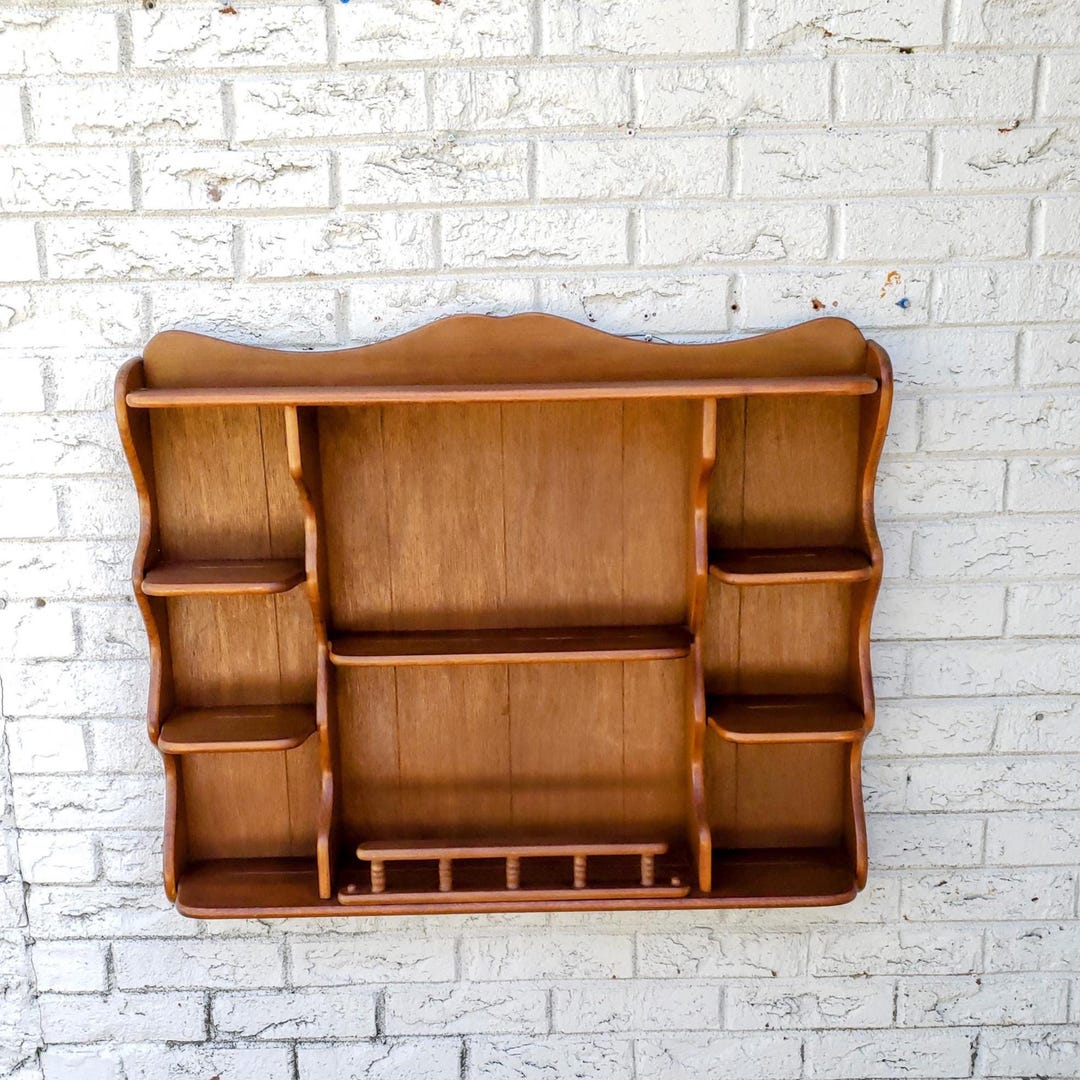 Vintage Wooden Wall Shelf Large Trinket Shelf Wall Decor - Etsy