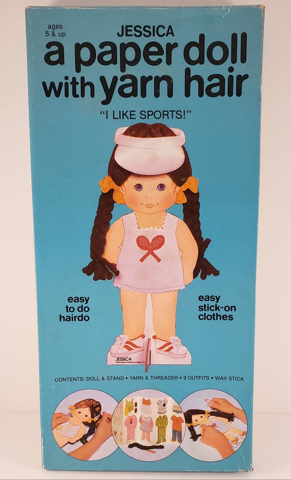 Vintage 1981 Whitman JESSICA a Paper Doll With Yarn Hair - Etsy