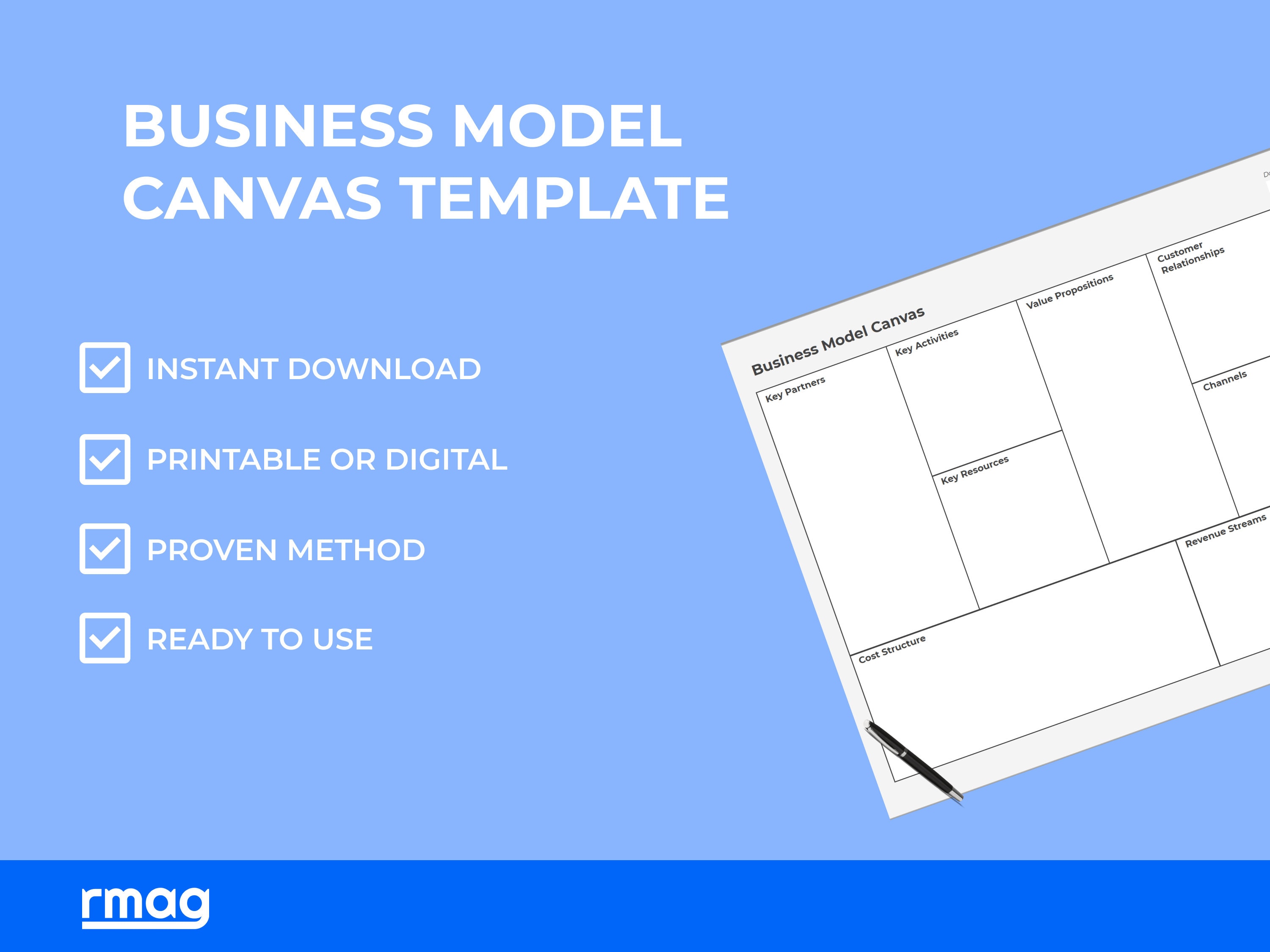 Business Model Canvas Template| Business Planning Template | BONUS: How ...