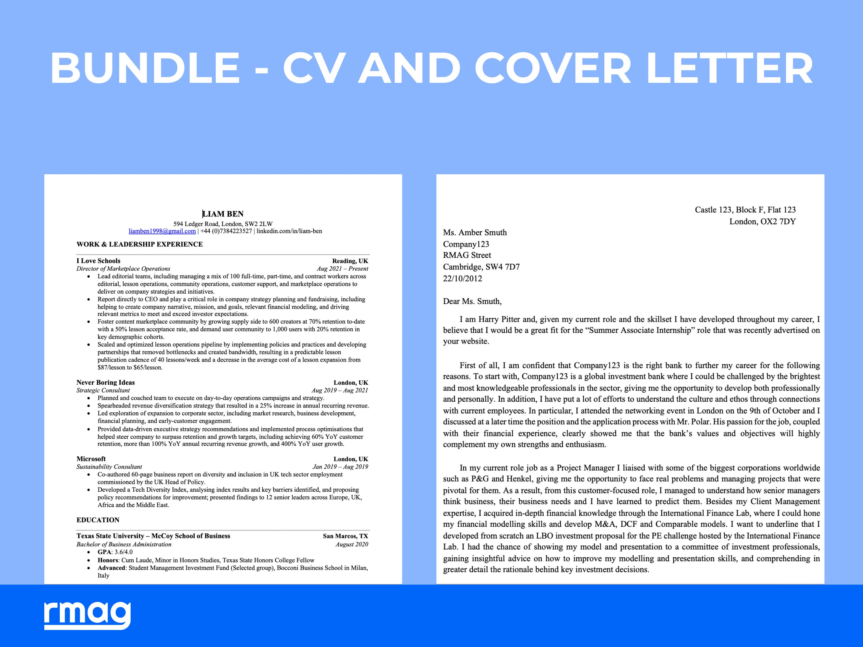 Bundle Professional Resume Template and Cover Letter BONUS: Free CV and ...