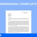 Professional Cover Letter Template for Word & Pages | Clean and Modern ...