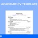 Academic Resume Template for Word & Pages | Clean and Professional ...