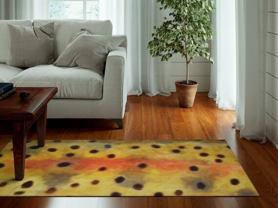 Cutthroat Trout Pattern Dornier Rug - Etsy