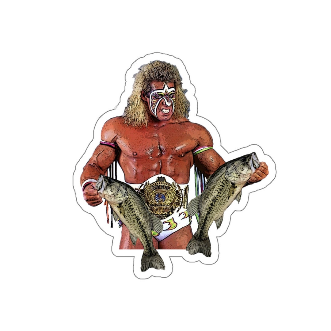 Bass Fishing Decal Funny Fishing Sticker the Ultimate Warrior - Etsy