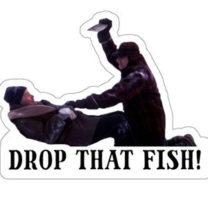 Drop That Fish! Grumpy Old Men Ice Fishing Sticker - Etsy