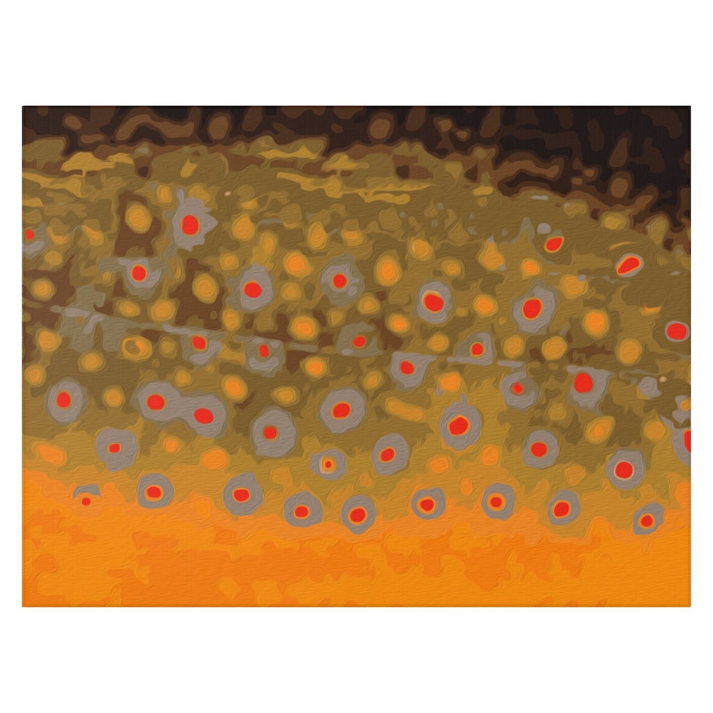 Brook Trout Pattern Dornier Rug - Etsy