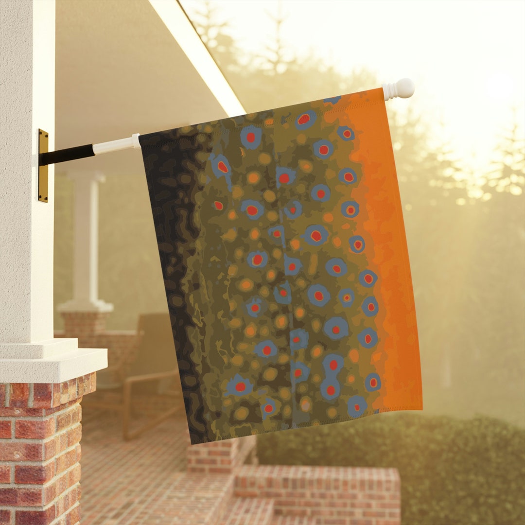 Brook Trout Art Home Decor Garden & House Banner - Etsy