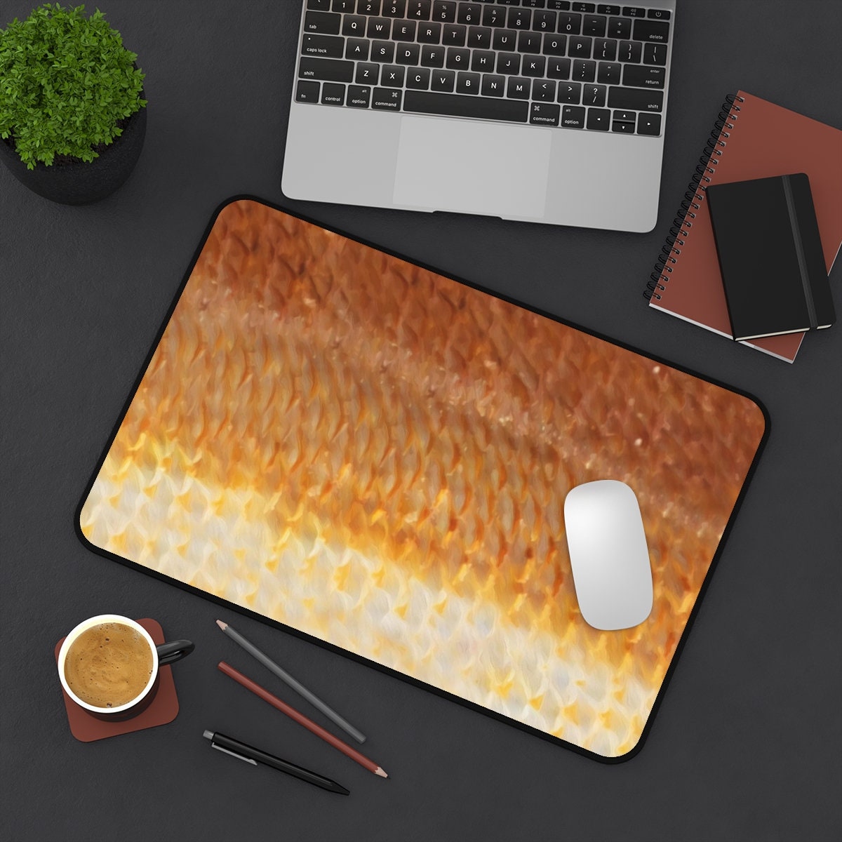Redfish Scale Pattern Desk Mat - Etsy
