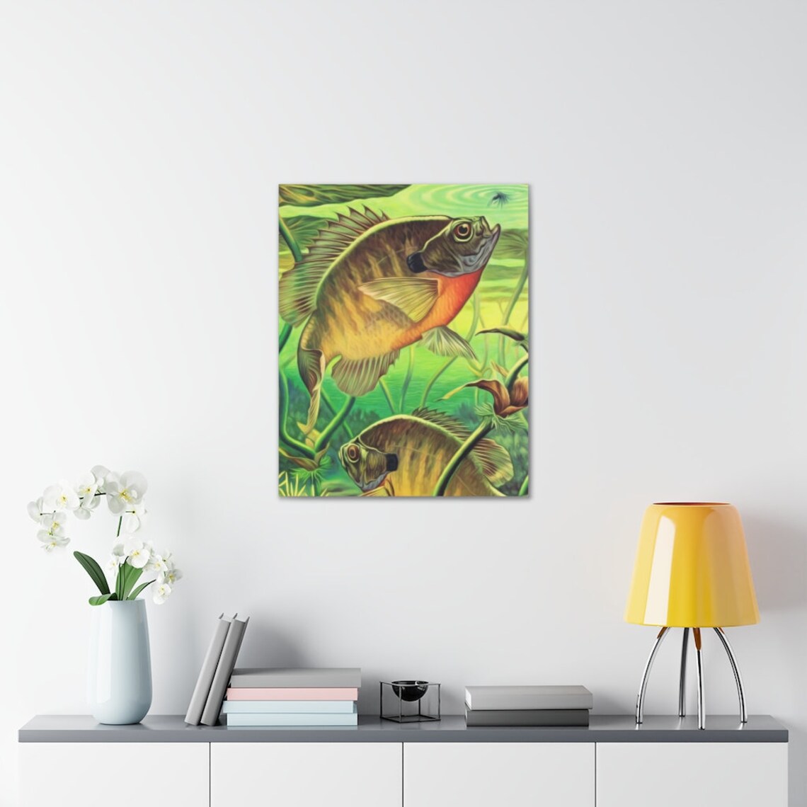 Bluegill Painting Art Canvas Gallery Wrap - Etsy