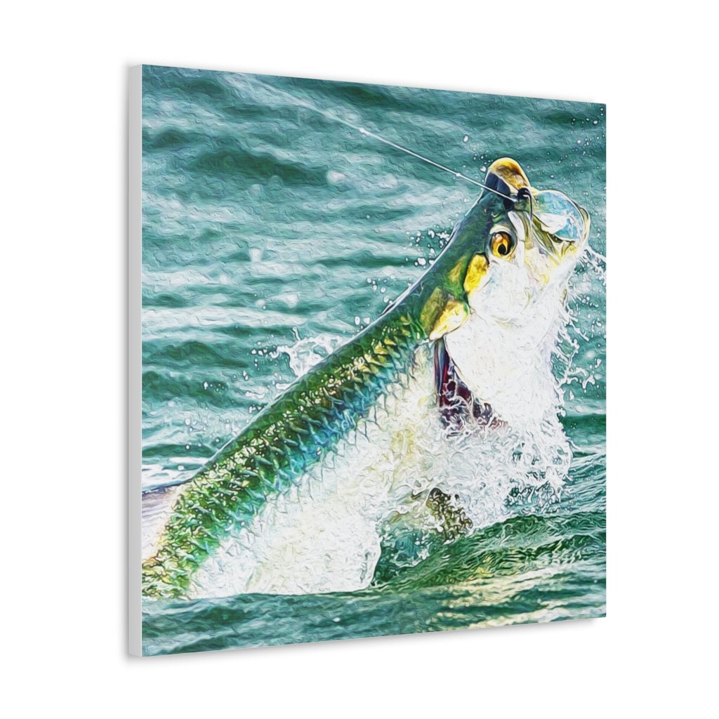 Tarpon Oil Painting Print Canvas Gallery Wrap - Etsy