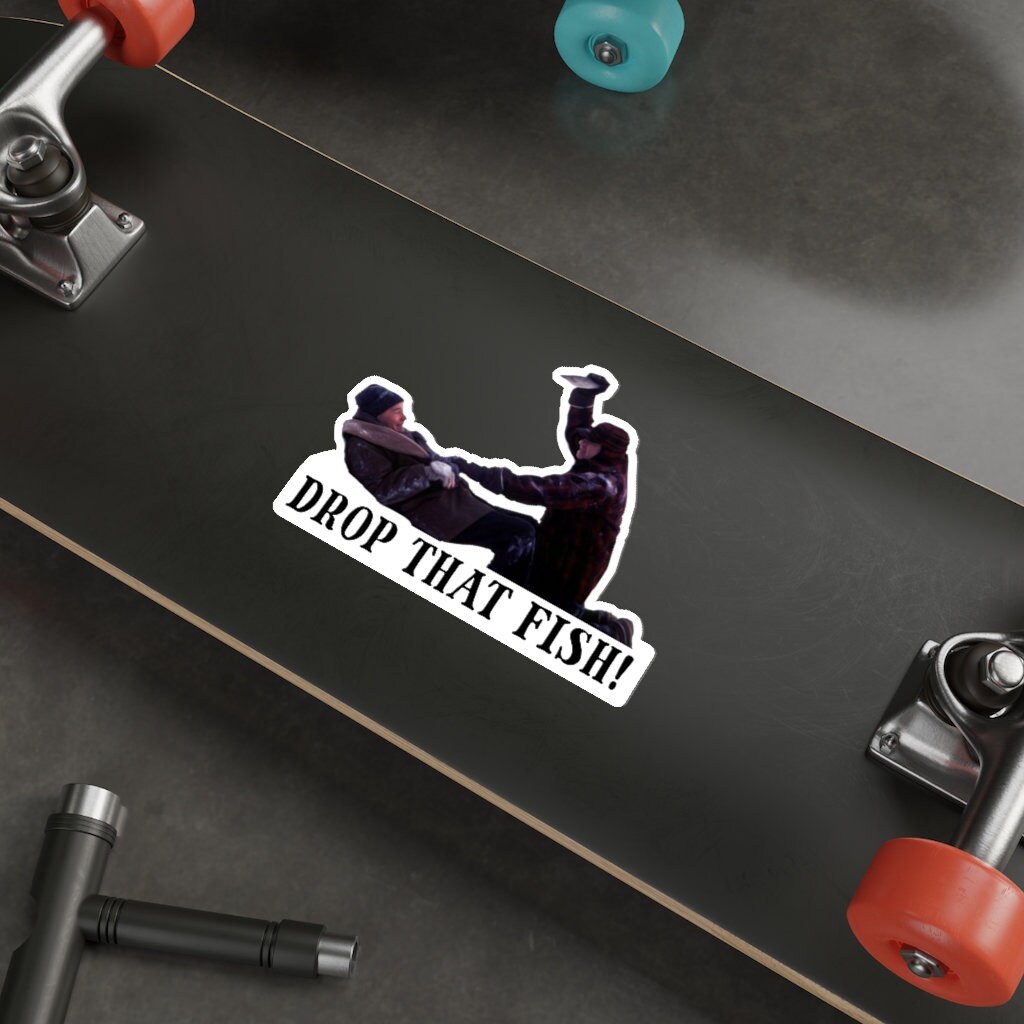 Drop That Fish! Grumpy Old Men Ice Fishing Sticker - Etsy