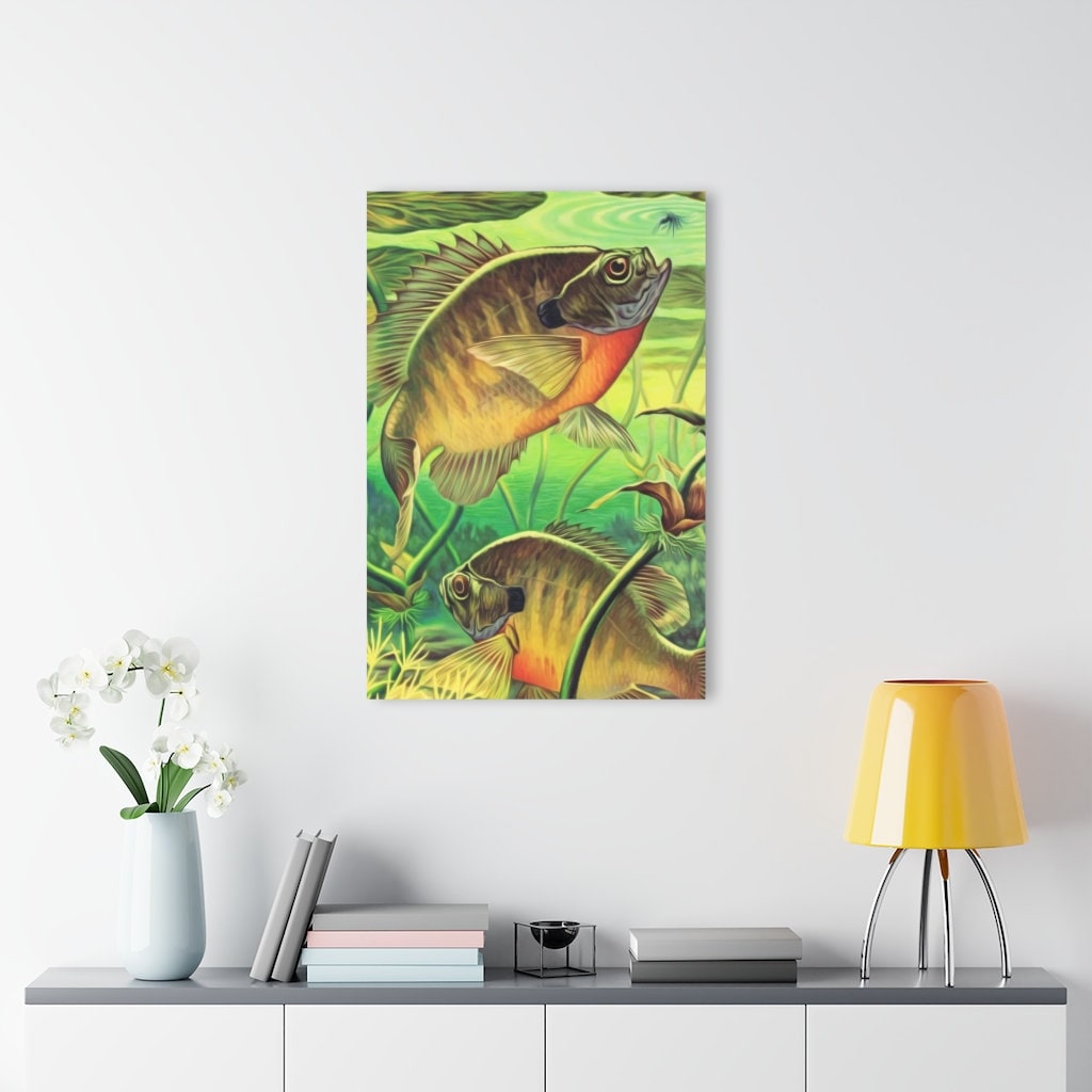 Bluegill Painting Fishing Art Acrylic Print french Cleat Hanging - Etsy
