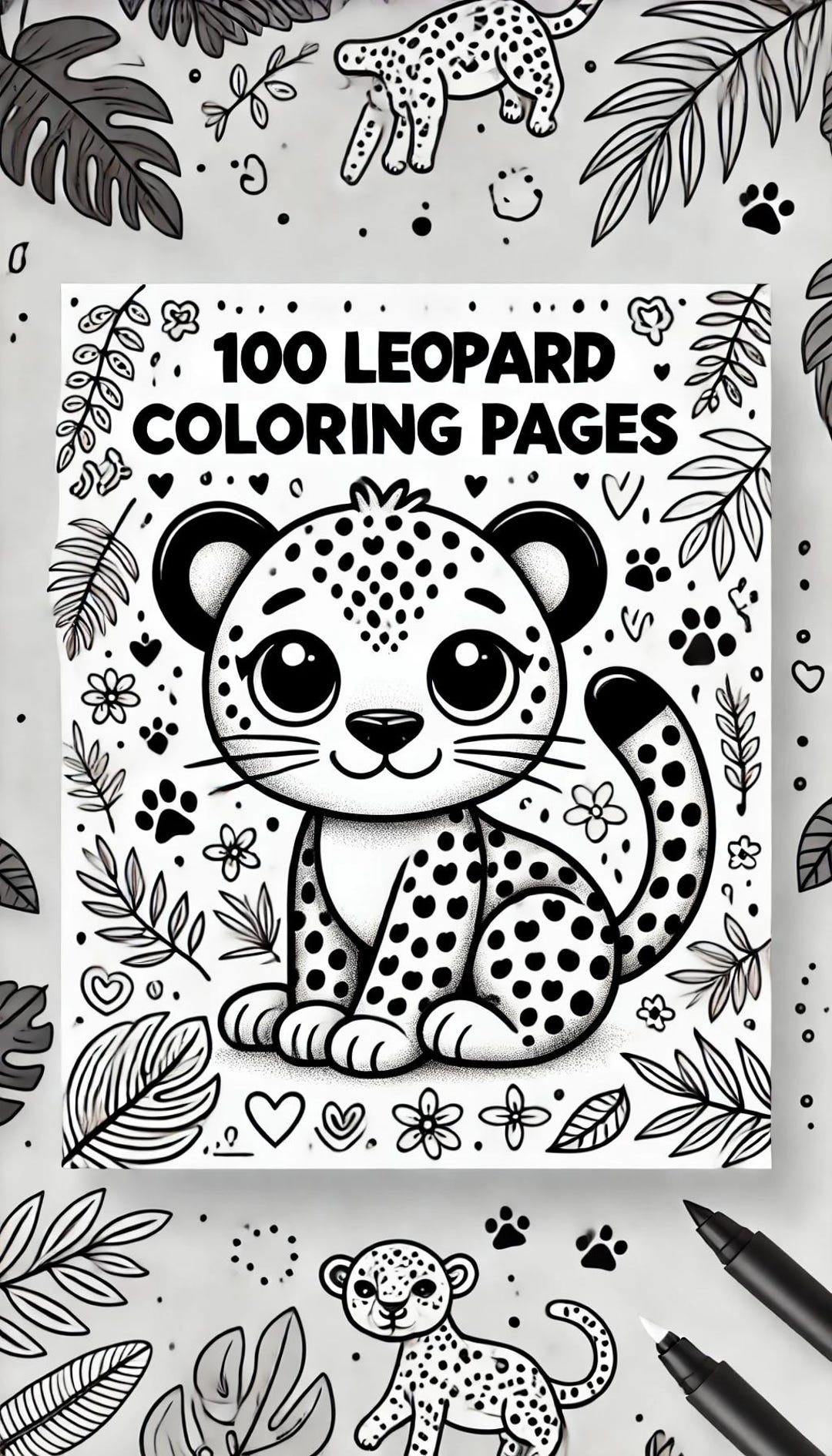 100 Leopard Coloring Pages PDF – Intricate Animal Designs for ...