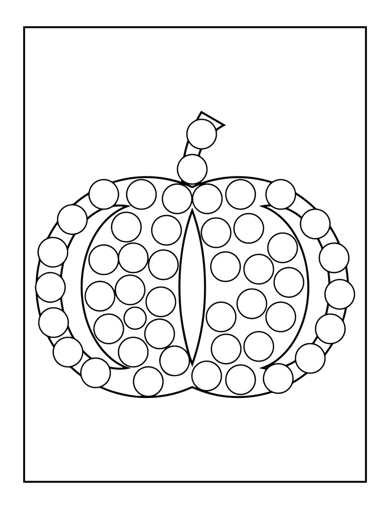 Autumn Dot Marker Coloring Pages | Fall Dot Art Activity for Kids ...