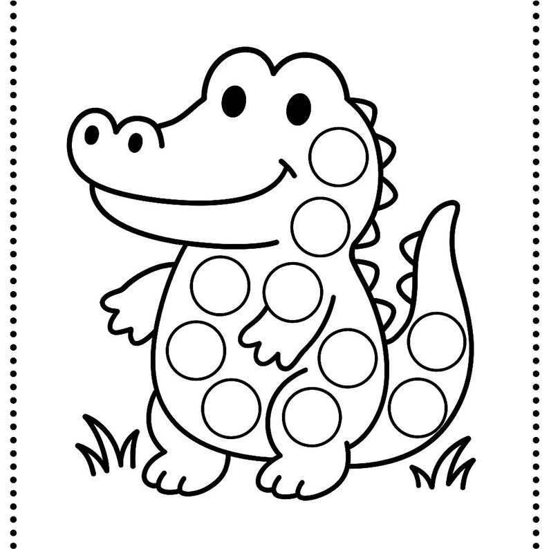 Zoo Animals Dot Marker Coloring Pages – 24 Printable Safari Activity ...