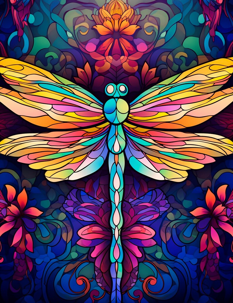 100 Dragonfly Coloring Pages – Intricate Adult Coloring Book PDF ...