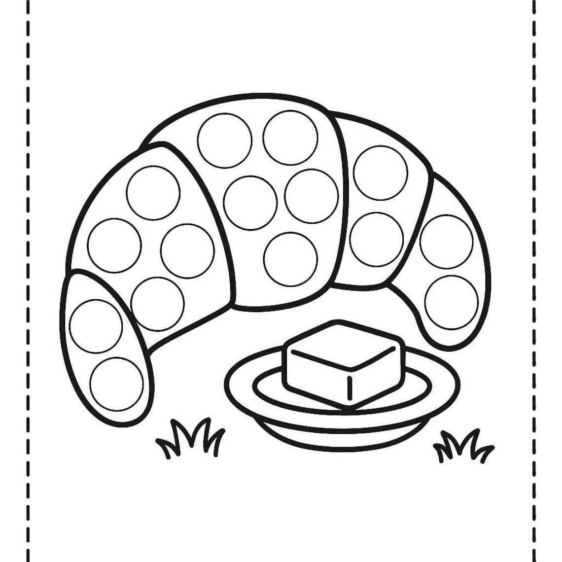 Breakfast Foods Dot Marker Coloring Pages | 24 Printable Dot Art Sheets ...