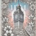 111 Clock Tower Coloring Pages: A Relaxing Journey Through Detailed ...