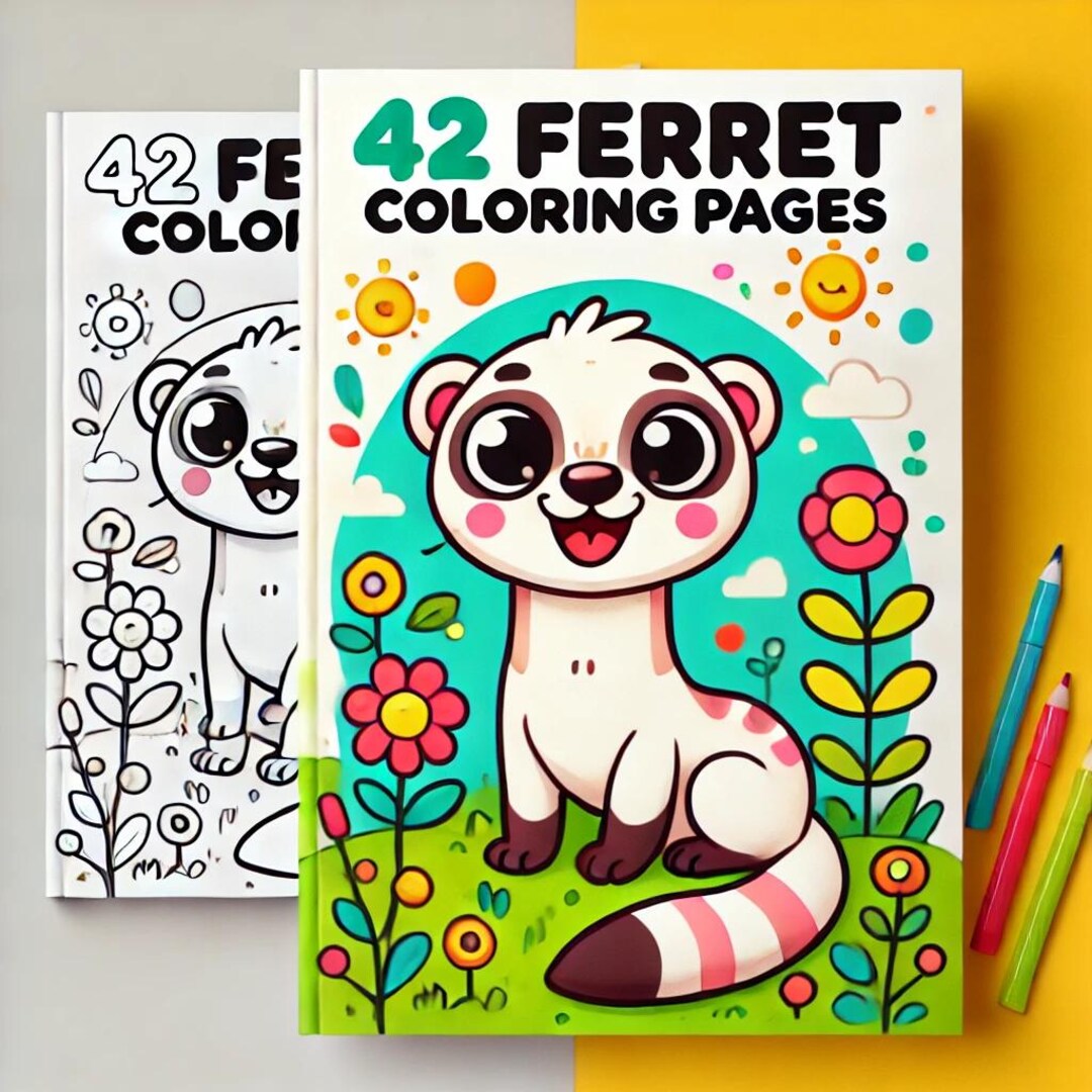 42 Ferret Coloring Pages – Cute PDF Ferret Coloring Book for Kids ...