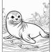 100 Seal Coloring Pages PDF for Kids and Adults, Seal Drawing to Print ...