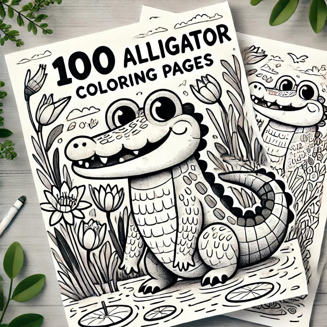 Alligator Coloring Pages PDF, 100 Fun & Engaging Designs for Kids ...