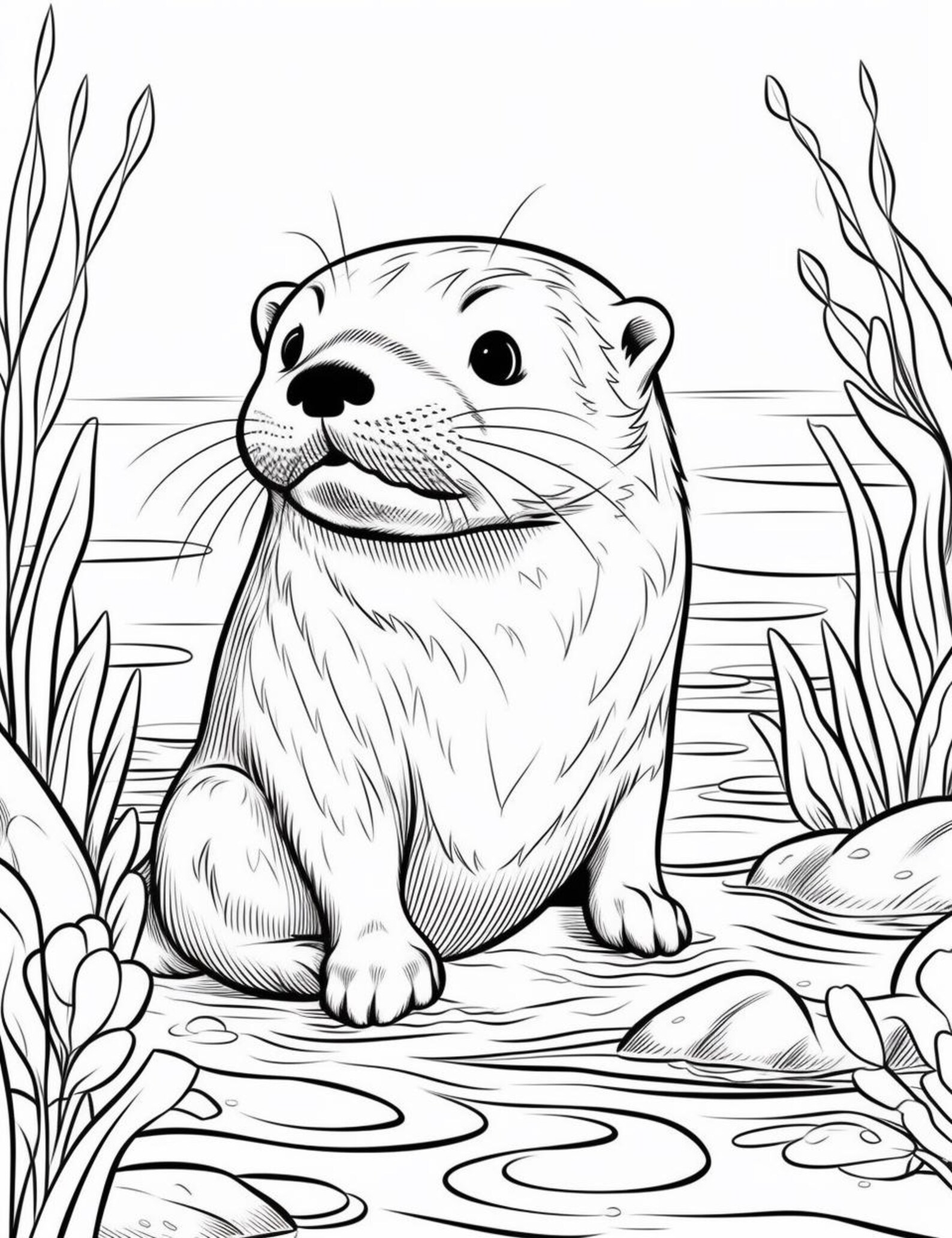 50 Cute River Coloring Pages PDF, Printable River Scenes, Nature ...