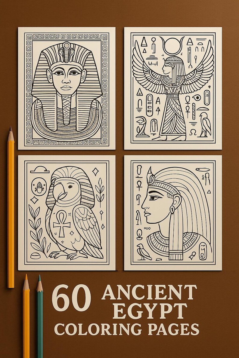 60 Ancient Egypt Coloring Pages PDF – Discover Pharaohs, Pyramids ...