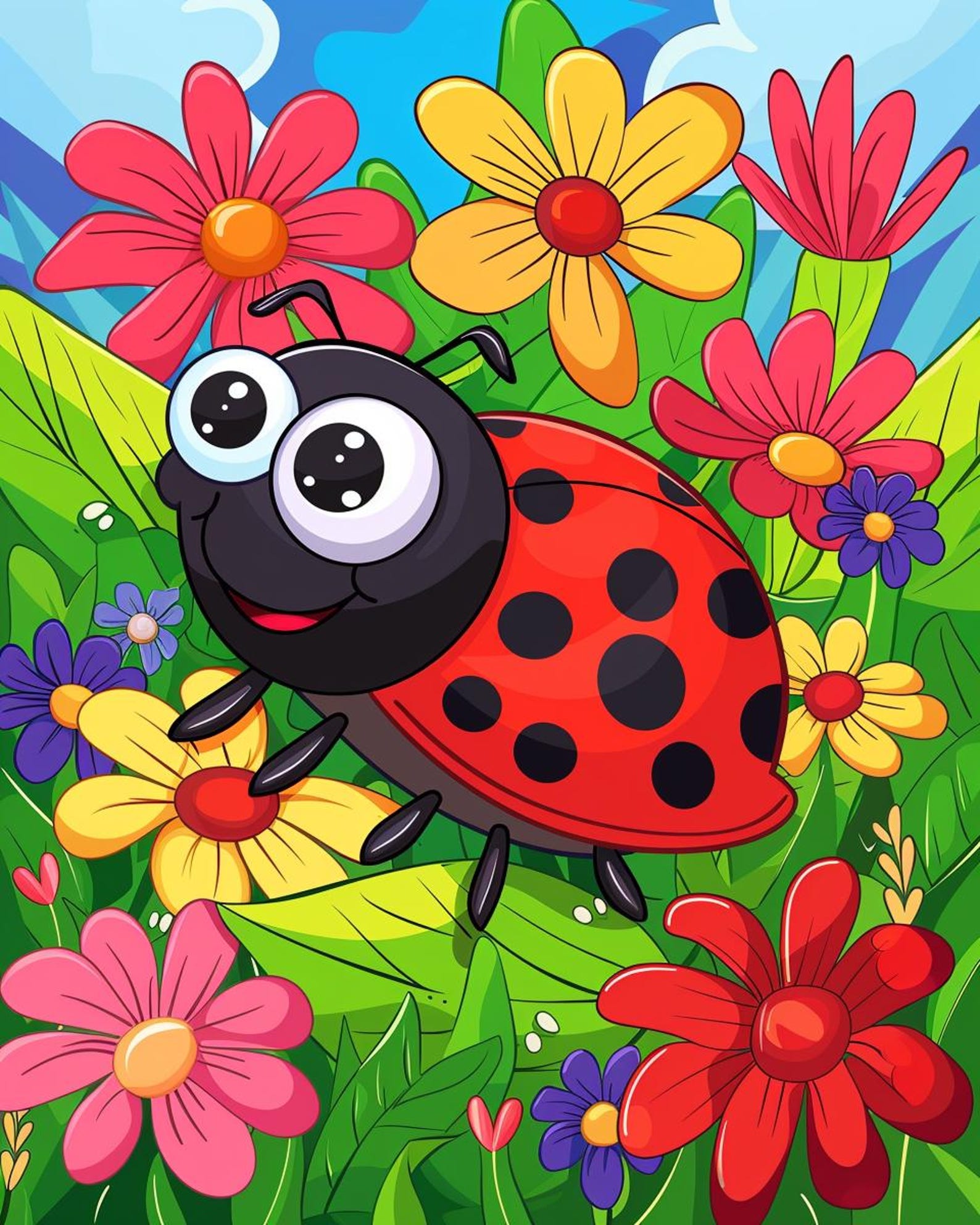 100 Ladybug Coloring Pages in PDF Format for Kids – Fun, Creative, and ...
