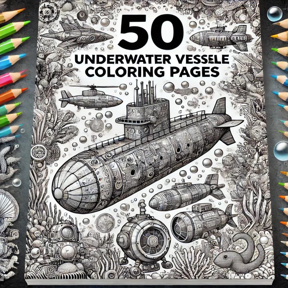 50 Underwater Vessel Coloring Pages: Dive Into Fun With Submarines ...
