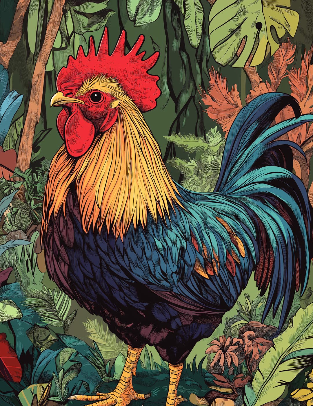 40 Rooster Coloring Pages in PDF Format for Kids – Fun, Creative, and ...