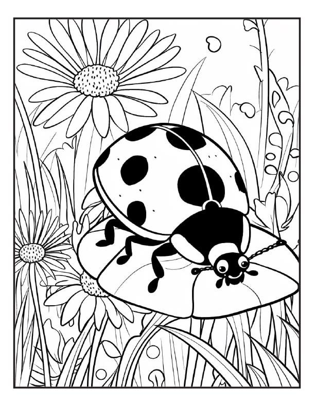 100 Ladybug Coloring Pages in PDF Format for Kids – Fun, Creative, and ...