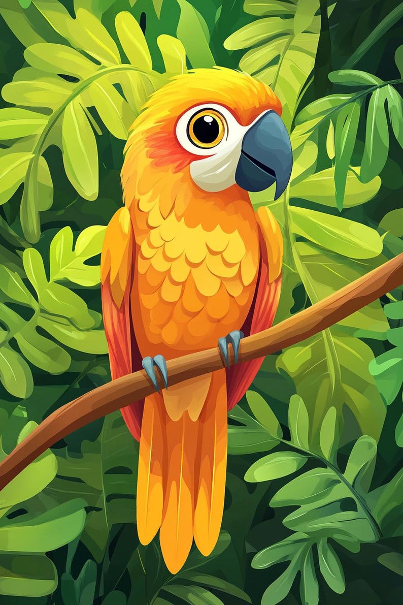 40 Parrot Coloring Pages PDF – Cute Parrot Line Art for Kids & Adults ...