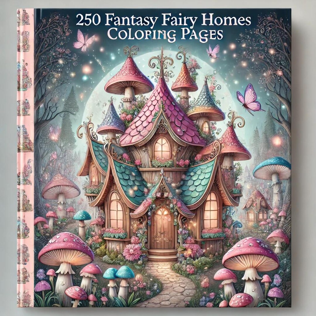 250 Fantasy Fairy Homes Coloring Pages – Magical Mushroom & Enchanted ...