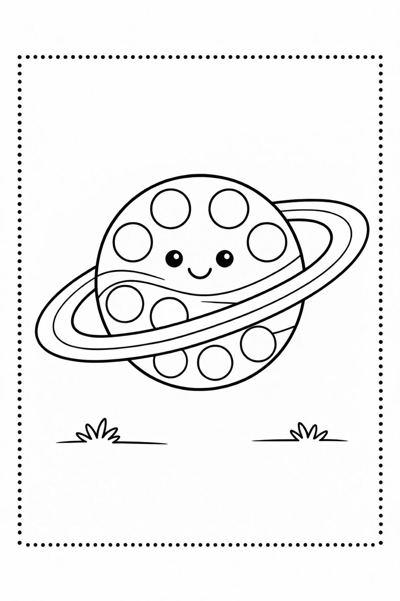 Dot Marker Coloring Pages – Spaceships Printable, 24 Space Dot Art ...