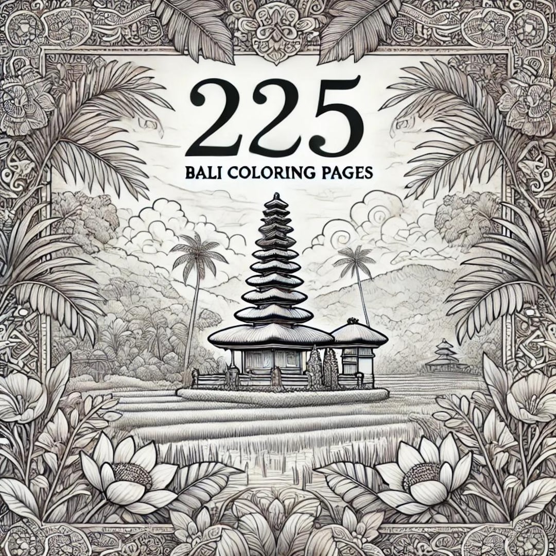 225 Bali Scenery Coloring Pages PDF – Stunning Bali Landscapes ...