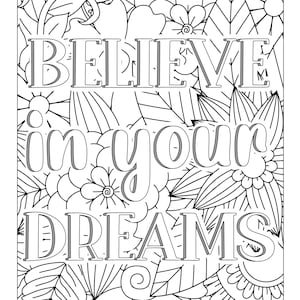 Adult Coloring Book With 20 Motivational Quotes | Relax and Get ...