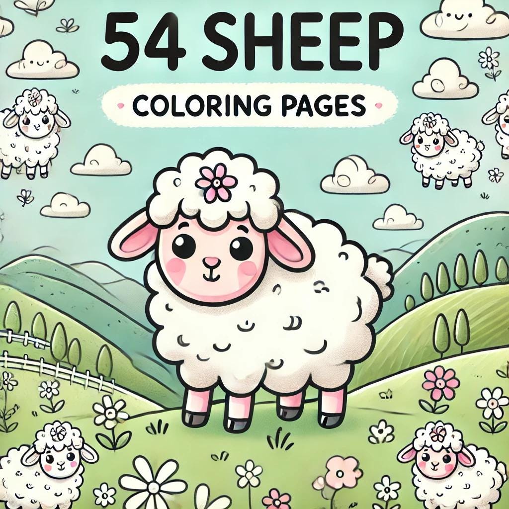 54 Sheep Coloring Pages in PDF Format for Kids – Fun, Creative, and ...