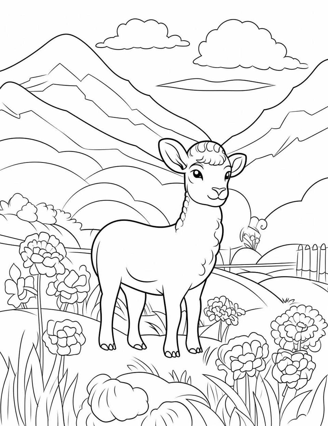 54 Sheep Coloring Pages in PDF Format for Kids – Fun, Creative, and ...
