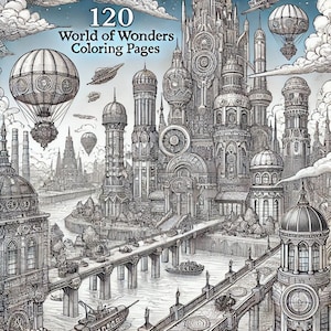 120 World of Wonders Coloring Pages - Futuristic and Sci-fi City ...