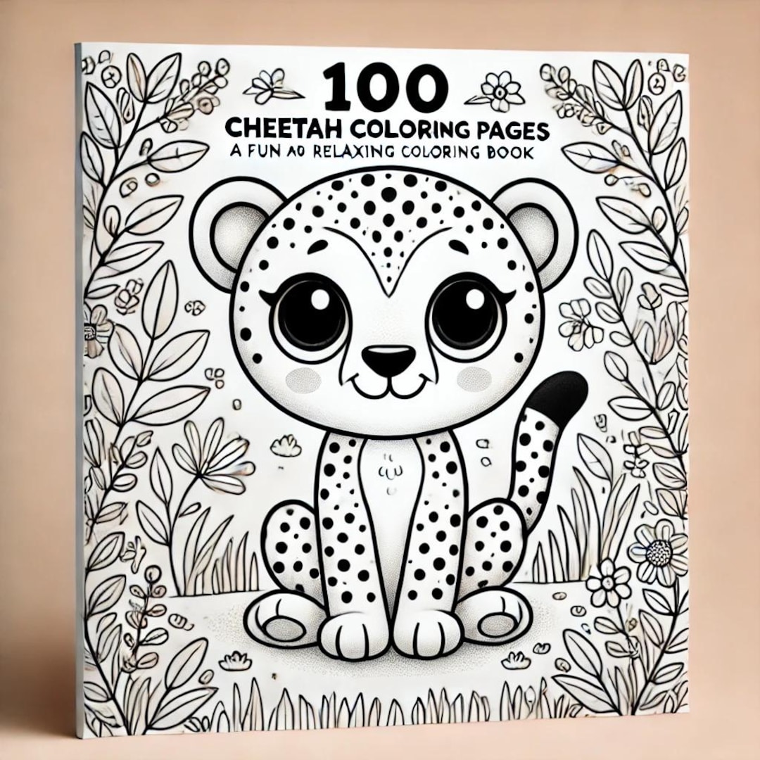 100 Cheetah Coloring Pages in PDF Format for Kids – Fun, Creative, and ...